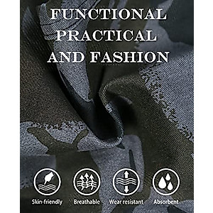 zeetoo Mens Relaxed-Fit Cargo Pants Multi Pocket Military Camo Combat Work Pants #03 Black 38