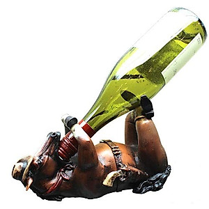 Rainbow Trading Company Cowboy Horse Wine Bottle Holder New