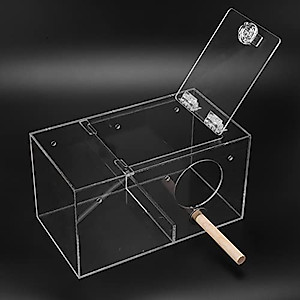 Parakeet House Box Acrylic Bird Breeding Box Transparent Parrot Mating Box Cage for Lovebirds Cockatiel Budgie