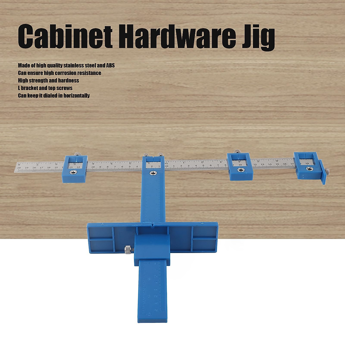 MISNODE Woodworking Hole Positioner Aluminum Alloy Cabinet Hardware Jig Drill Guide Hole Punch Locator Kit Punch Locator for Drawer Door Handle