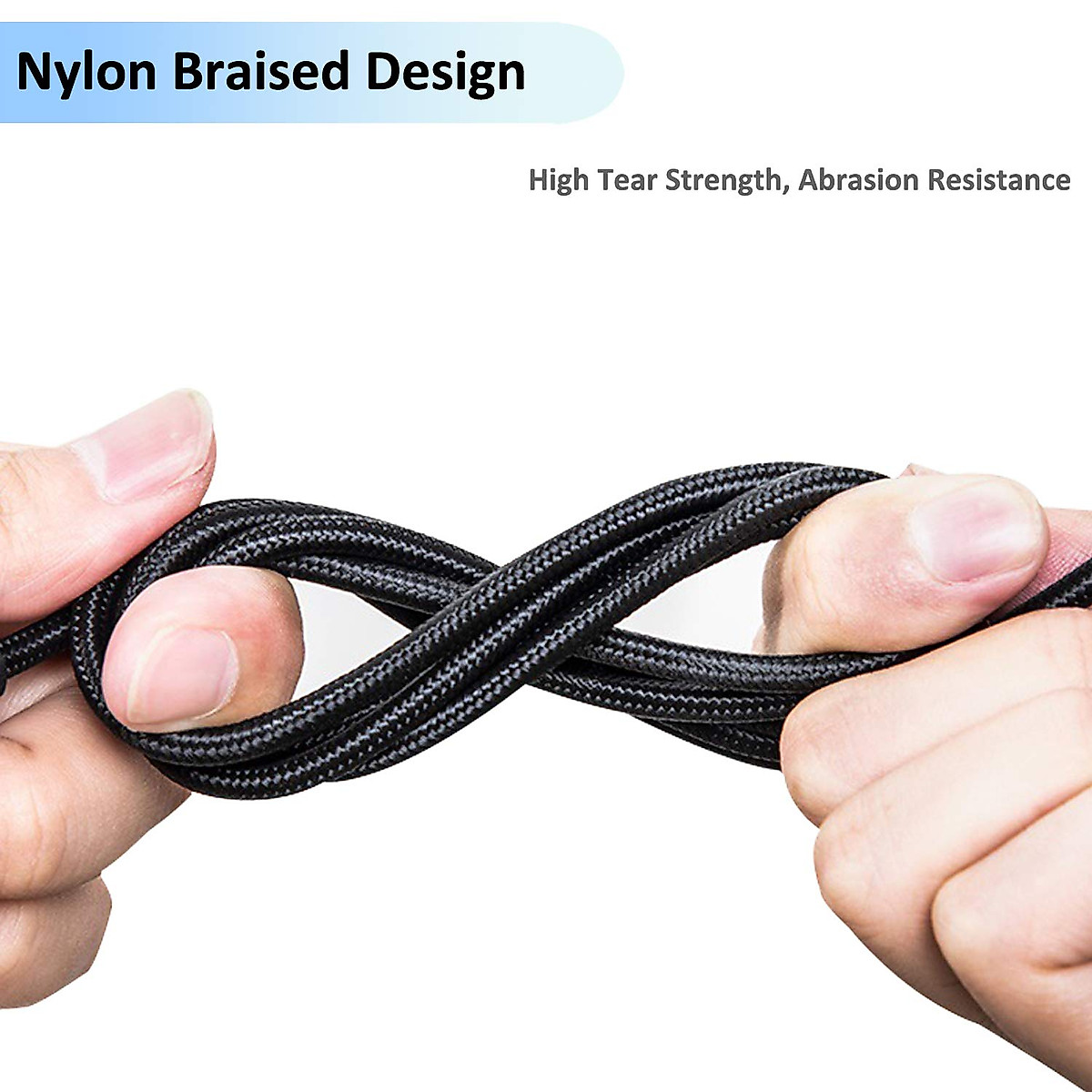 LecLooc Replacement for Arctis Headset Cord, Replacement Audio Cord Compatible with Arctis 3, Arctis 5, Arctis 7, Arctis Pro Wireless, Arctis Pro Gaming Headset 6.5 Feet Nylon Braided