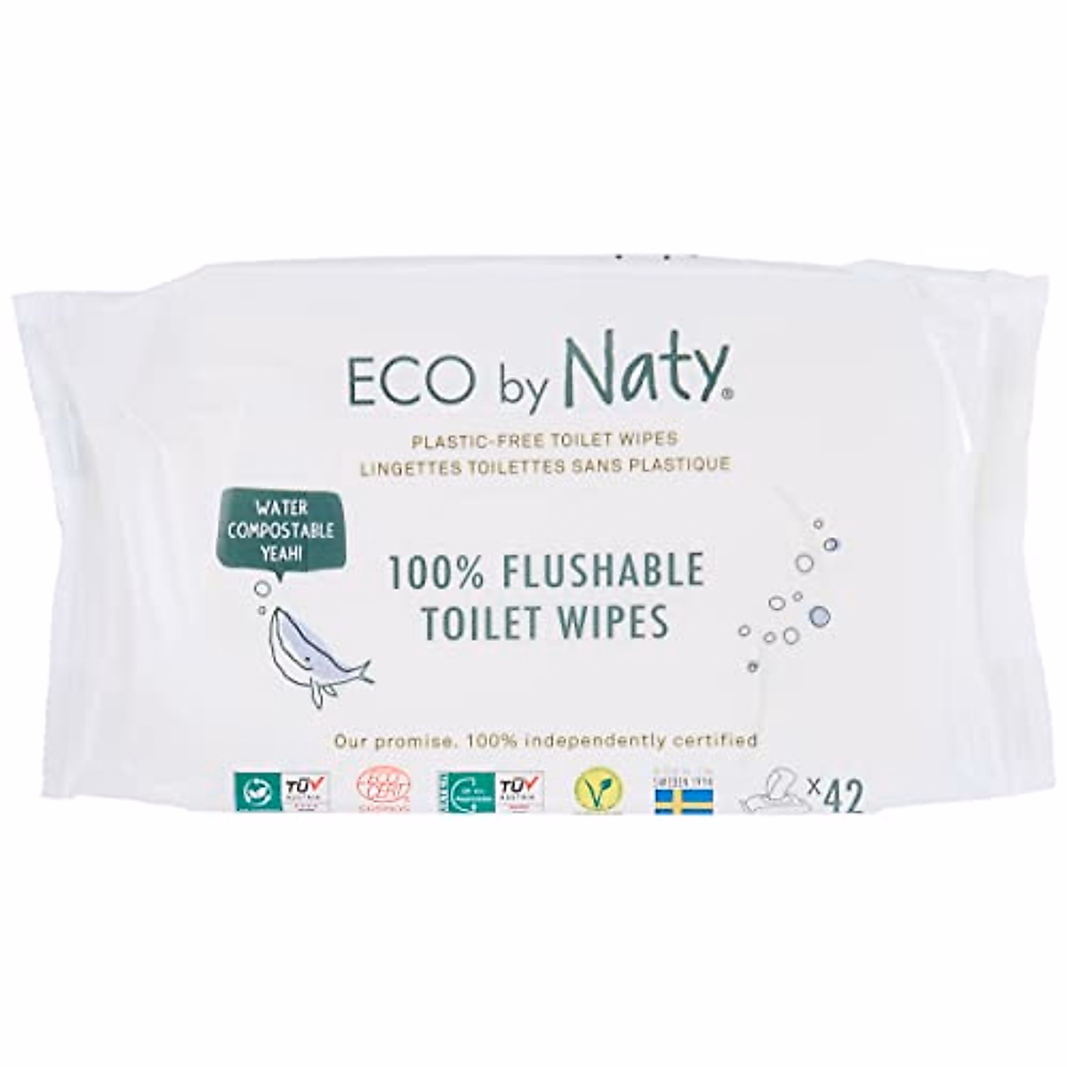Naty Eco-Sensitive Toddler Wipes - Resealable Top - 42 ct