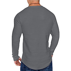 COOFANDY Men Muscle V Neck T Shirt Hipster Bodybuilding Fitted Casual Shirt Pack Grey/White