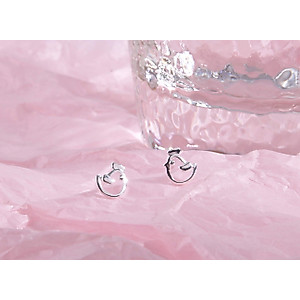 Helen de Lete Lovely Rooster Chicken Sterling Silver Stud Earrings