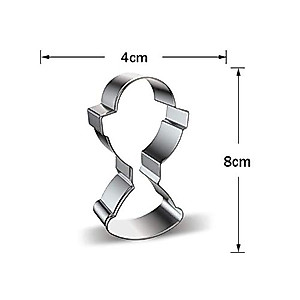 Aeyistry 3 Pcs Different Shapes Stainless Steel Cross Cookie Cutter,Easter Cookie Molds Cutters Set(Silver)