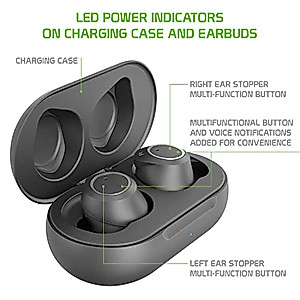 Wireless V5.2 Bluetooth Earbuds Compatible with Samsung Galaxy Tab A8 10.5 (2021) with Charging Case for in Ear Headphones. (V5.2 Black)