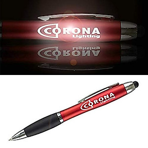 Clibeslty 50 PCS Personalized Pens 3 in1 Stylus+Metal Ballpoint Pen+Logo LED Flashlight Engraved Pens Graduation Office Business Anniversary Birthday Gift