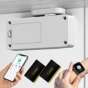 Cabinet Lock, Dhiedas RFID Hidden Smart Cabinet Lock Bluetooth Electronic Cabinet Lock DIY Child Safety Lock for Liquor Cabinet Drawer Locker Cupboard Concealment Furniture