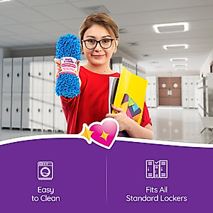 InstaLocker Locker Decorations Carpet - Locker Rugs for Girls - 100% Microfiber, Shaggy Style Locker Rugs - 11.5" x 17.5" Rectangle Locker Rug with Non Skid Backing - Top Locker Décor Accessories