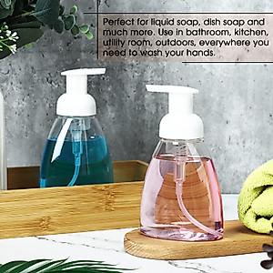 24 Pack 24 Pcs 8 oz Foaming Soap Dispenser Foaming Pump Bottle Pump Bottles Hand Soap Pump Foam Dispenser Bottle Plastic Press Bottles Empty Refillable Plastic Container for Liquid Soap Shampoo