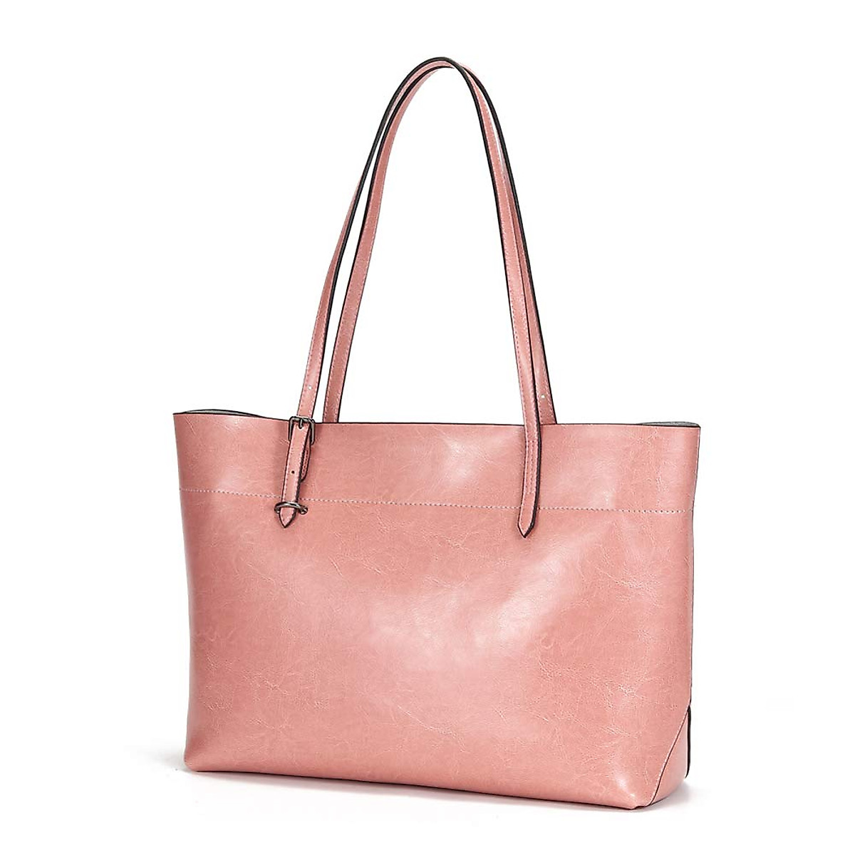 Covelin Women's Handbag Genuine Leather Tote Shoulder Bags Soft Hot Pink