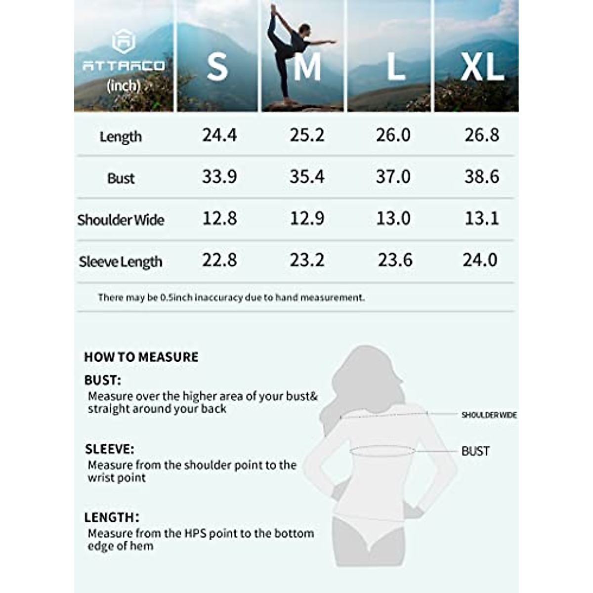 ATTRACO Women's Activewear Tops Long Sleeve Loose Fit Open Back Yoga Workout Shirts Blue L