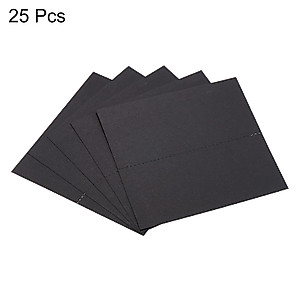 PATIKIL Table Name Place Cards,25Pcs 3.9 x 3.9inch Favor Decor Foldable Blank Card for Wedding Party Seating Place Cards Black