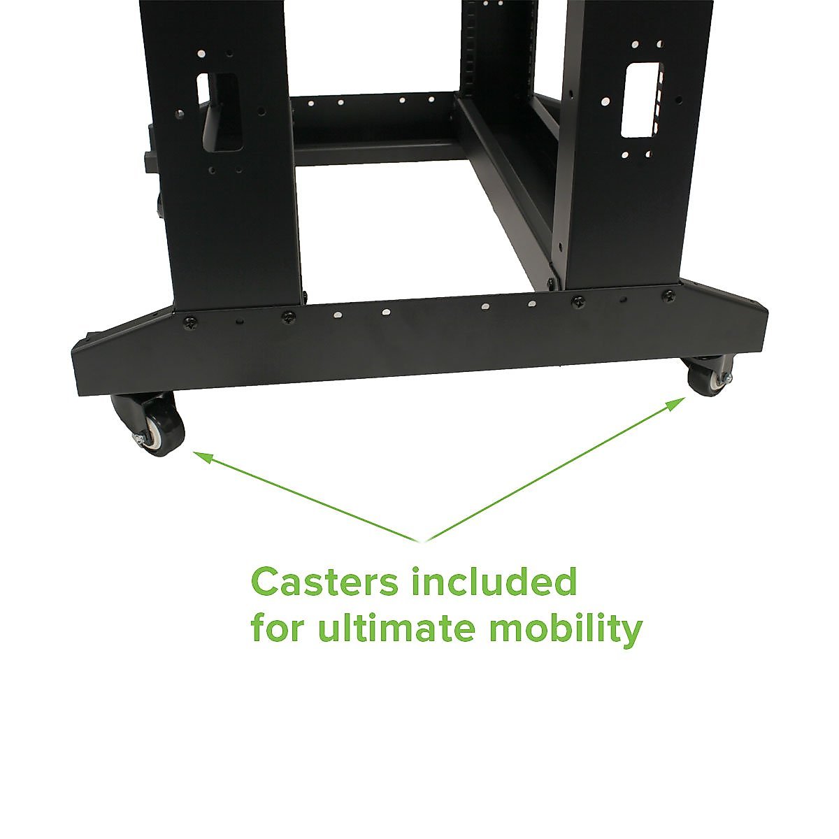 NavePoint 42U 4 Post Server Rack – Open Frame Rack for 19 Inch Equipment, Adjustable Depth 4-Post Network Rack Floor Mount, 42U Server Rack 793lbs Capacity, Black