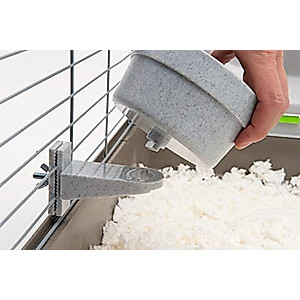 Lixit Quick Lock Cage Bowls for Small Animals and Birds. (20oz, Granite)