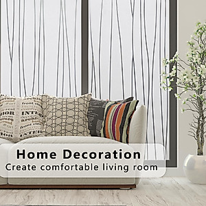 Finnez Window Film Privacy and Light Protection Sticker Film Frosted Look Static Cling for Home Office 11.8'' x 78.7''