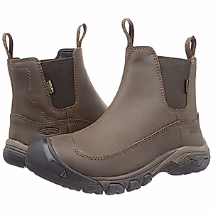 KEEN Men's Anchorage 3 Waterproof Pull On Insulated Snow Boots, Dark Earth/Mulch, 12