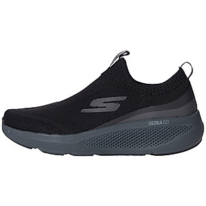 Skechers Men's GOrun Elevate-Athletic Slip-On Workout Running Shoe Sneaker with Cushioning, Black, 10 X-Wide