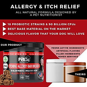 Pet Chef Allergy Defender - Natural Dog Allergy Relief Chews - Effective Medicine for All Dog Allergies, Environment & Household Irritant Prevention - Safe & Strong Dog Allergy Supplements for Dogs