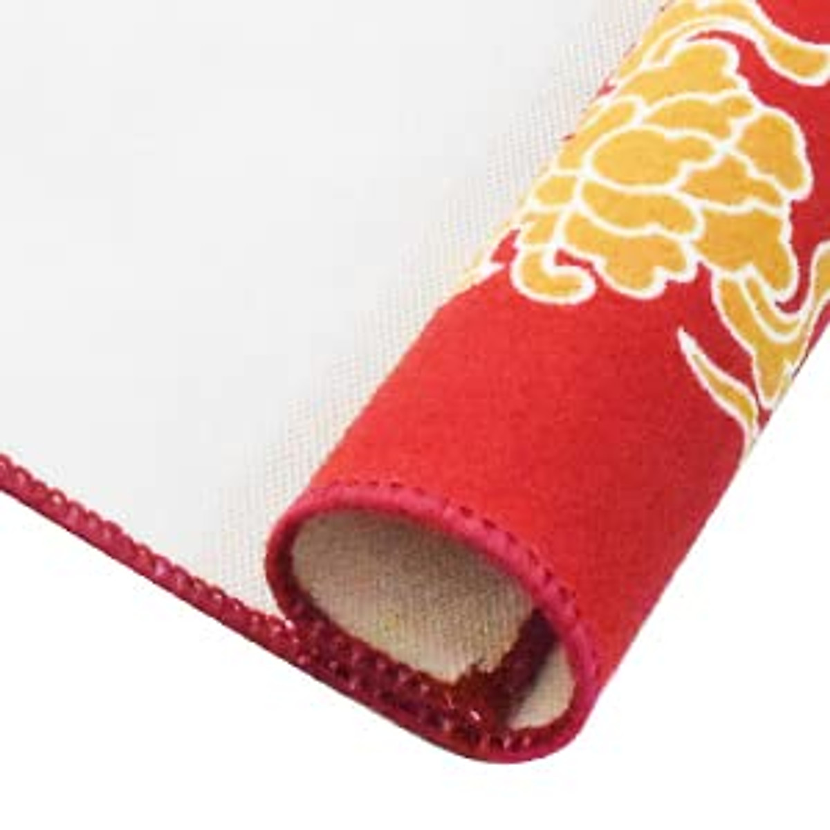 ALANGDUO Mahjong Mat Anti Slip Noise Reduction Table Cover for Mahjong Paigow Poker 31.5 x 31.5 Inches (Red)