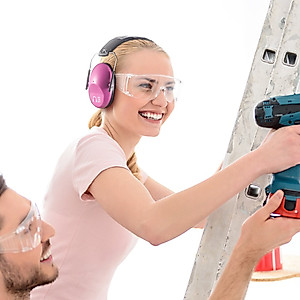 Pro For Sho 34dB Shooting Ear Protection - Special Designed Ear Muffs Lighter Weight & Maximum Hearing Protection - Standard Size, Pink