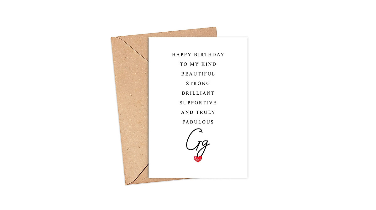 Gg Birthday Card Poem - Premium Gg Gift Card for Birthdays
