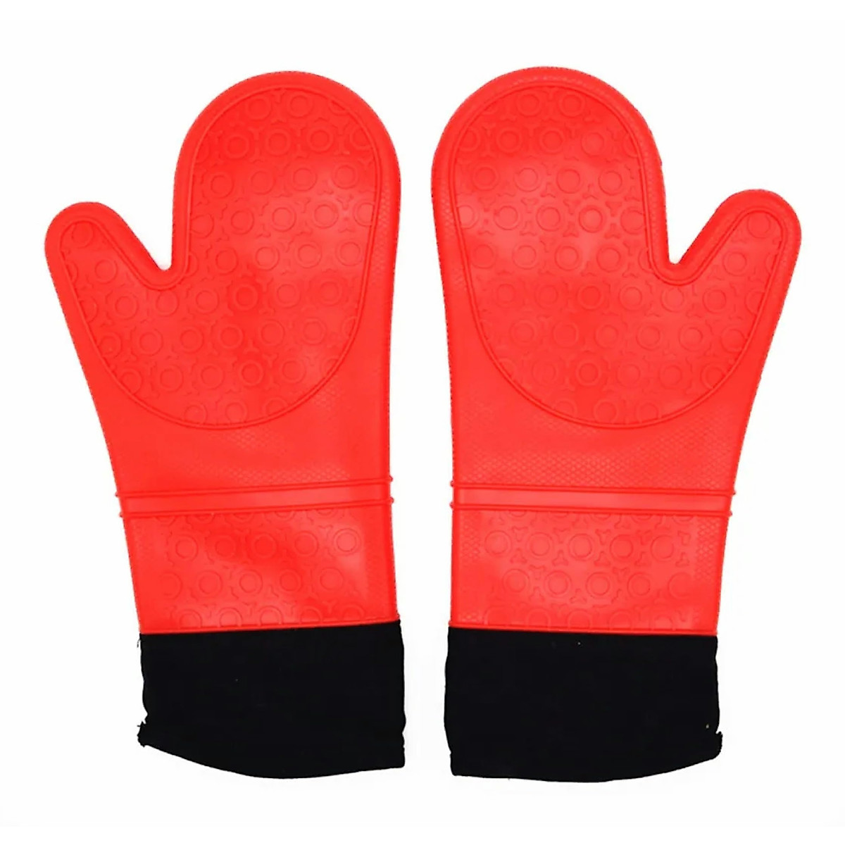 Long Silicone Oven Mitts Set: Featuring Non-Slip Grip, Resistance to Heat, Ease of Cleaning, Perfect for Grilling, Baking, and Various Other Culinary tasks.