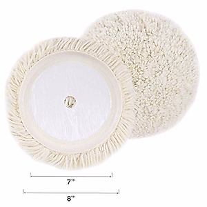 Makitoyo 7PCS 7 Inch Buffing Polishing Pads Kit,5pcs Polishing Sponge,1 pc Wool Pad,Waxing Buffing Pad Kit for Car