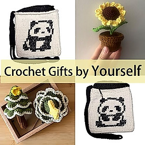 Crochet Kit for Beginners 12 Colors Acrylic Yarn Set with Crochet Hook Crochet Knitting Crafts Starter Pack for Adults and Kids(Yarn+Tool)