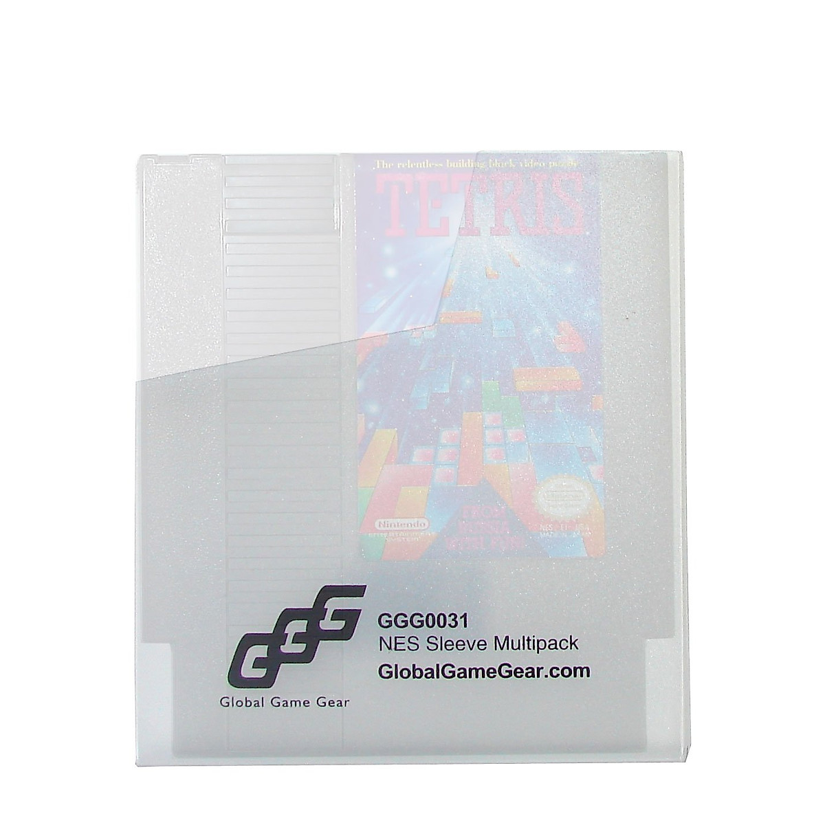 GGG0031 8 pack Translucent Dust Protection Sleeves "Easy Read" for Nintendo NES Video Game System cartridges/games, retro cart cases and covers