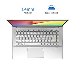 ASUS VivoBook S14 S433 Thin and Light Laptop, 14” FHD Display, Intel Core i5-1135G7 CPU, 8GB DDR4 RAM, 512GB SSD, Thunderbolt 3, Wi-Fi 6, Windows 10, AI Noise-Cancellation, Dreamy White, S433EA-DH51