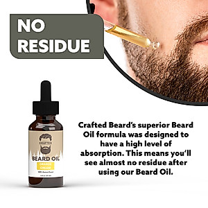 Beard Oil by Crafted Beards - Beard Oil Conditioner - Leave Your Beard Feeling Amazing - All Natural Ingredients - No Residue - Mustache Oil - 1oz - Made in the USA (Orange Cream)