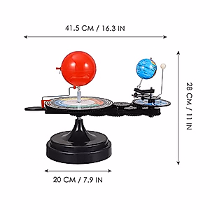 TEHAUX Solar System Planetarium Model Sun Earth Moon Orbital Model Scientific Experiment Kit Educational Teaching Tool for Kids Toddlers