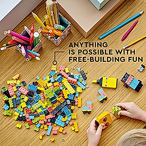 LEGO Classic Creative Neon Colors Fun Brick Box Set 11027, Building Toy to Create a Car, Pineapple, Alien, Roller Skates, and More, Hands-on Learning for Kids, Boys, Girls 5 Plus Years Old