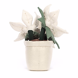 Jellycat Amuseables Gold Poinsettia Stuffed Toy, 10 inches | Holiday Plush and Décor