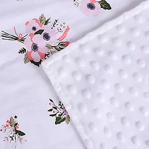 Carseat Canopy and Nursing Cover for Breastfeeding Cool/Warm Weather Infant Car Seat Cover Winter Baby Gifts for Newborn Floral for Boys Girls (Flower/Pink)