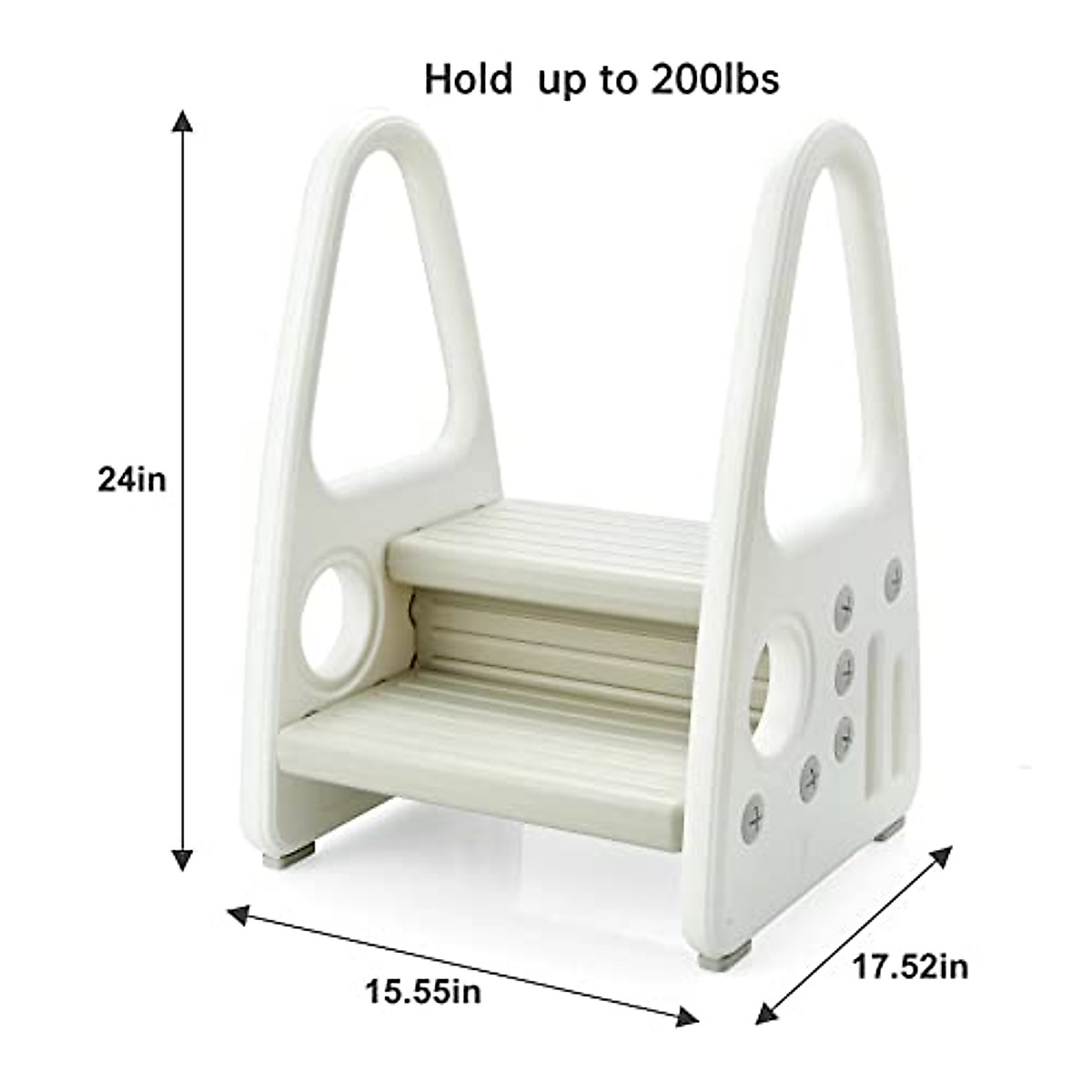 PandaEar Kids Adjustable Step Stool with Handles and Non-Slip Steps for Toddler Toilet, Foot Stool for Children Potty Training Bathroom