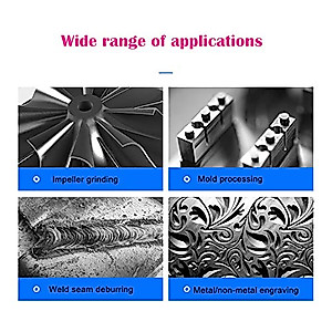 Carbide Burrs 4pcs 12mm Dia 1/4" Shank Single Cut Tungsten Carbide Rotary File Cutting Burs Tool Rotary Drill Die Grinder Bits (4x1/4)