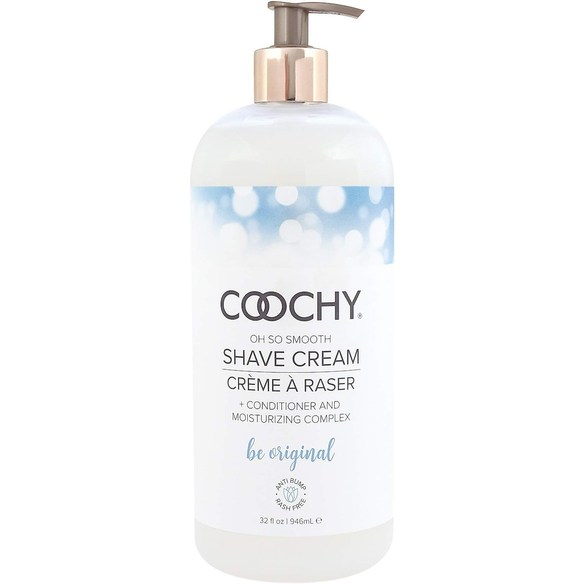 Coochy Intimate Shaving Cream | Shave Conditioner & Moisturizer for Face & Body | Ideal for Sensitive Skin Care, Anti-Bump | Be Original, 32 oz