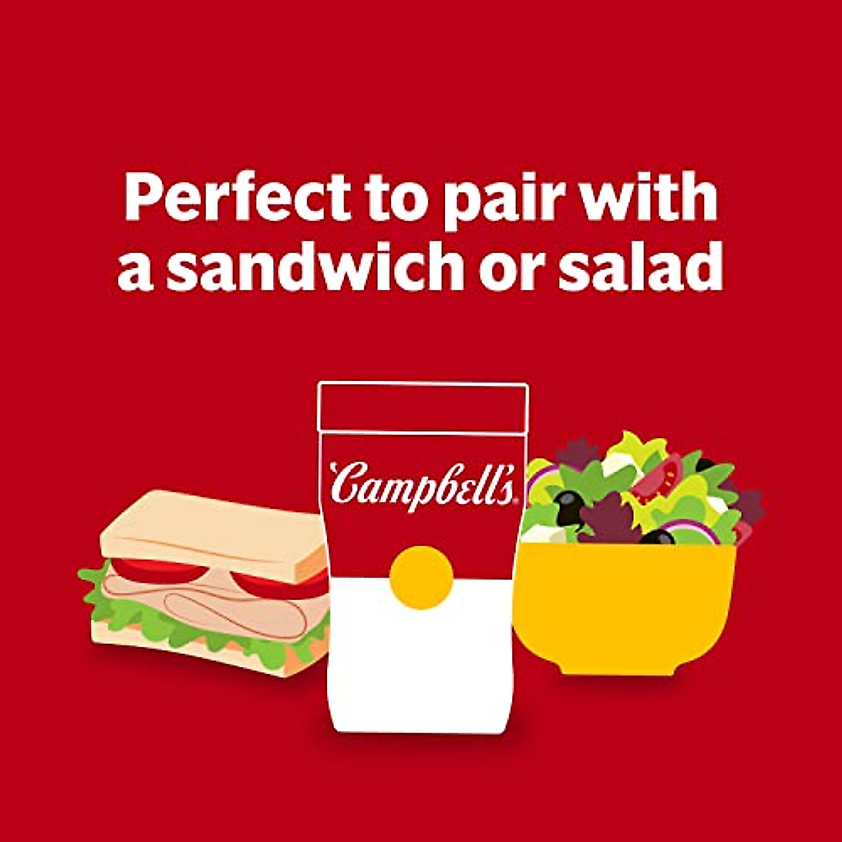 Campbell's Sipping Soup, Classic Tomato Soup, 11.1 Oz Microwavable Cup (Case of 8)