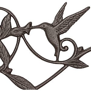 Mkono Hanging Plant Bracket Hook Iron Decorative Plant Hanger for Flower Basket Bird Feeder Wind Chime Lanterns, 2 Pack