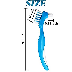 GXXMEI 12PCS Denture Toothbrush Hard/Soft Double Bristle for False Teeth Brush