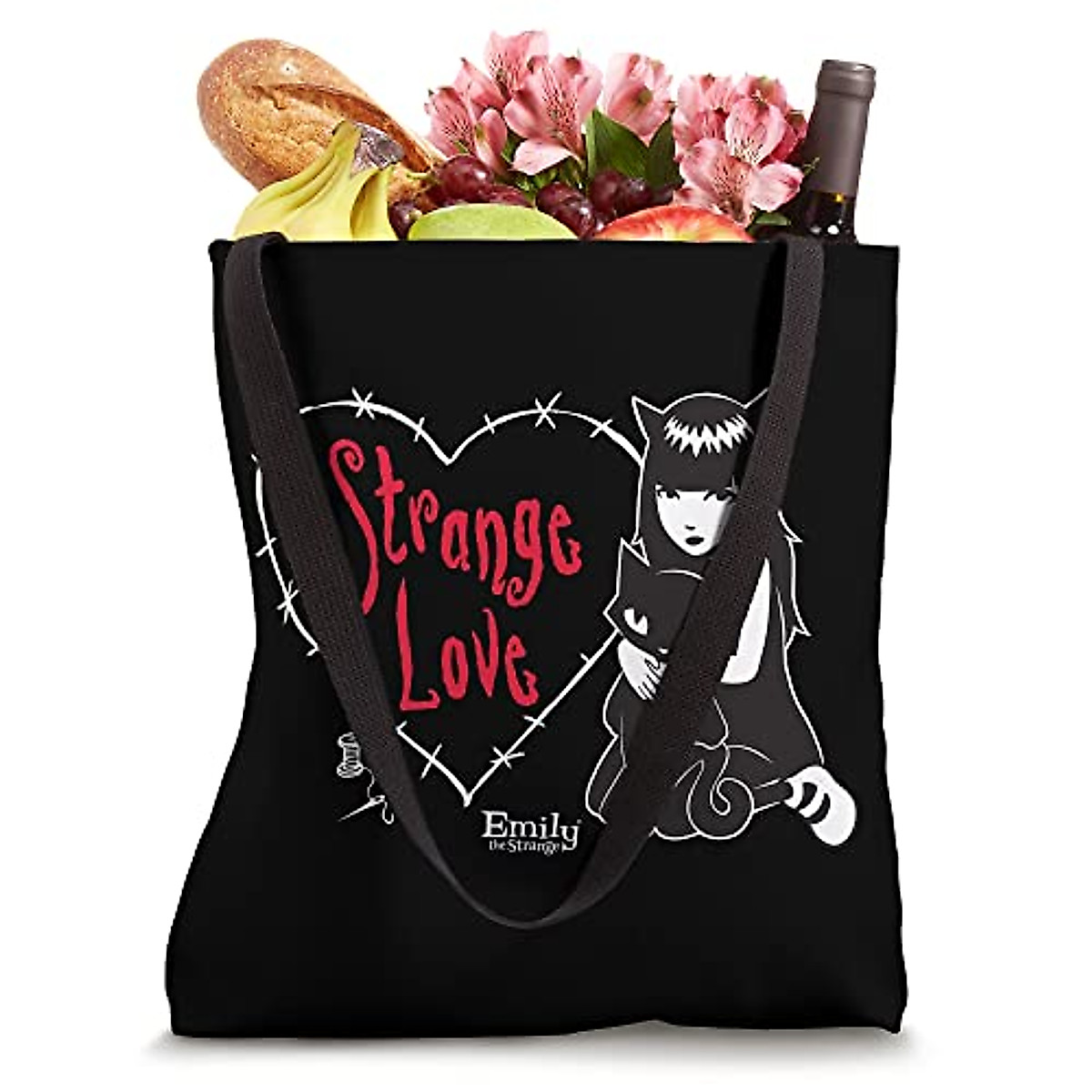 Emily The Strange Strange Love Tote Bag