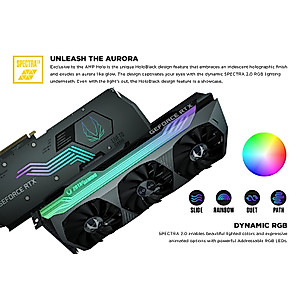 ZOTAC GAMING GeForce RTX™ 3080 Ti AMP Holo 12GB GDDR6X 384-bit 19 Gbps PCIE 4.0 Graphics Card, HoloBlack, IceStorm 2.0 Advanced Cooling, SPECTRA 2.0 RGB Lighting, ZT-A30810F