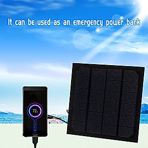 Amikadom #4txL66 Solar Panel Powered Fanmini Ventilatorexhaust Fan for Greenhouse Motorhome House Chicken House Outdoor Ventilation Eq