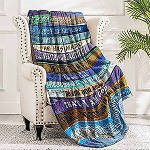 OUXIOAZ Christian Gifts for Women, Bible Verse Blanket Religious Gift Healing Throw Blanket with Inspirational Thoughts Prayer Blankets Mother's Day Birthday Gifts Spiritual Gifts for Women 50"x60"