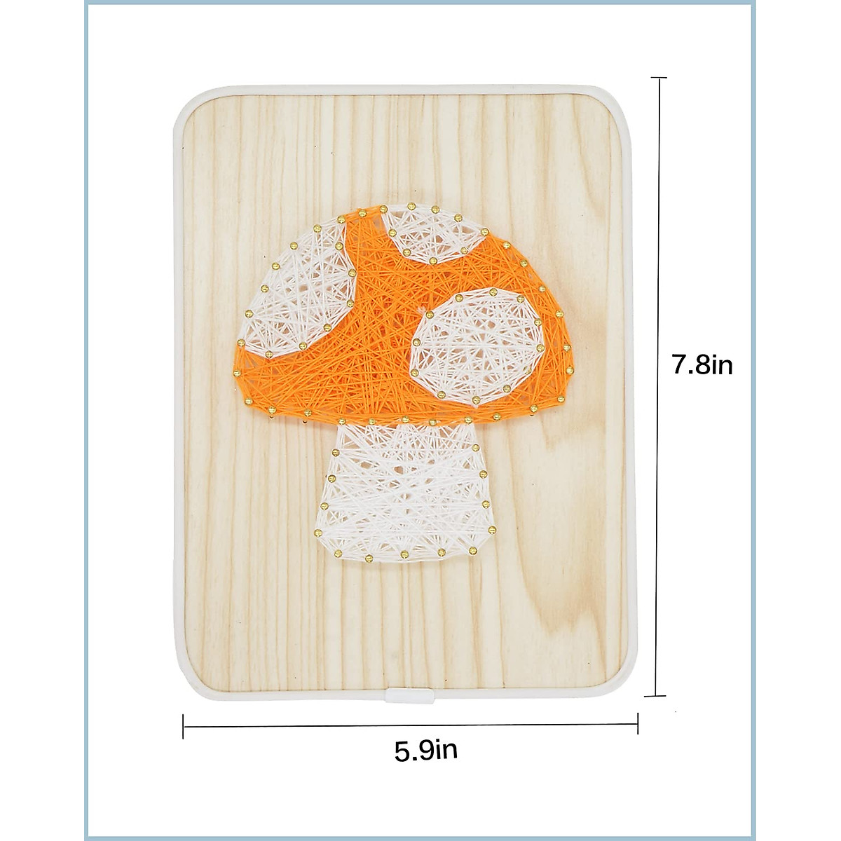BAZIMA DIY String Art Kit for Beginner, DIY Mushroom Craft Kit,Unique Gift,Craft Kit for Holidays