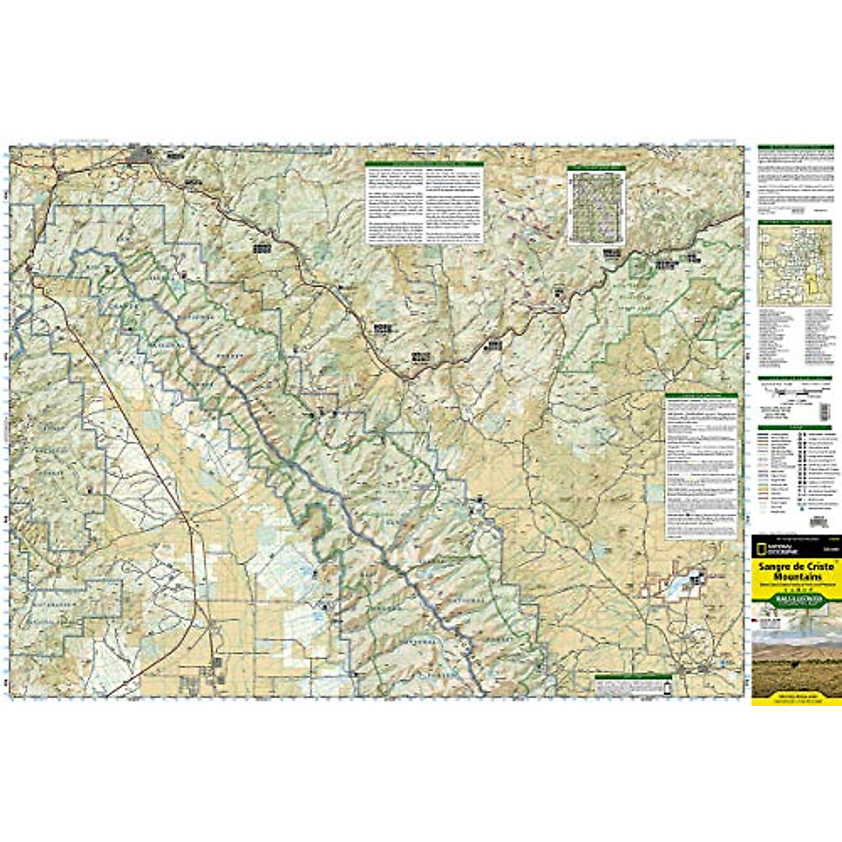 Sangre de Cristo Mountains [Great Sand Dunes National Park and Preserve] (National Geographic Trails Illustrated Map)