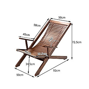 Lounge Chair, Sun Lounger Garden Chairs Foldable Deck Chair Rocking Chair Multifunctional Nap Chair Bamboo Balcony Lounge Chair (Color : Wood)