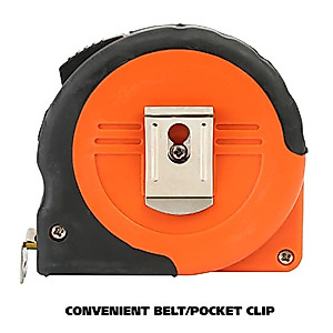 GreatNeck 95010 35 Ft. x 1 Inch ExtraMark Tape Measure, Tape Measure with Fractions, Tape Measure Retractable, Measuring Tape Easy Read